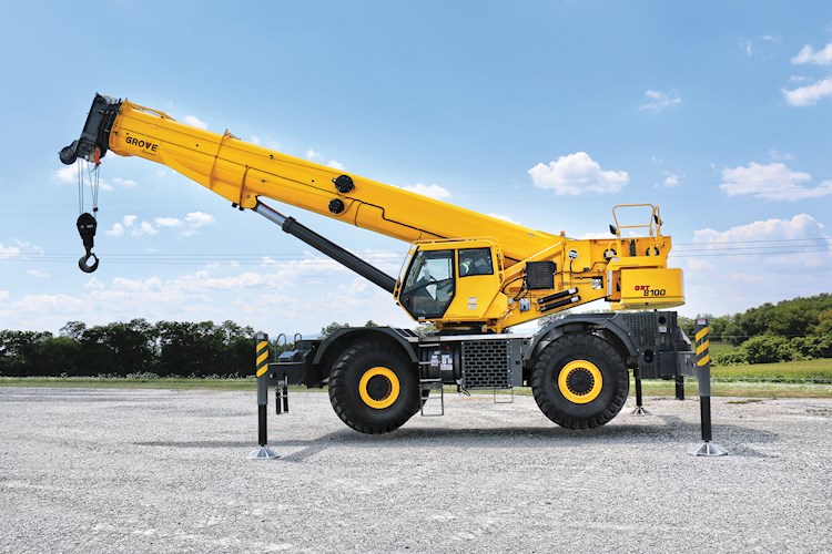 Grove GRT8100 Crane | Rugged Rough-Terrain Crane with 154 ft Boom for ...
