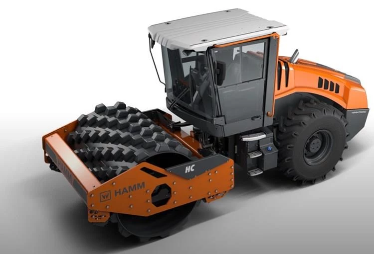 Smooth drum compactor with customizable options, the Hamm HC 100i ...