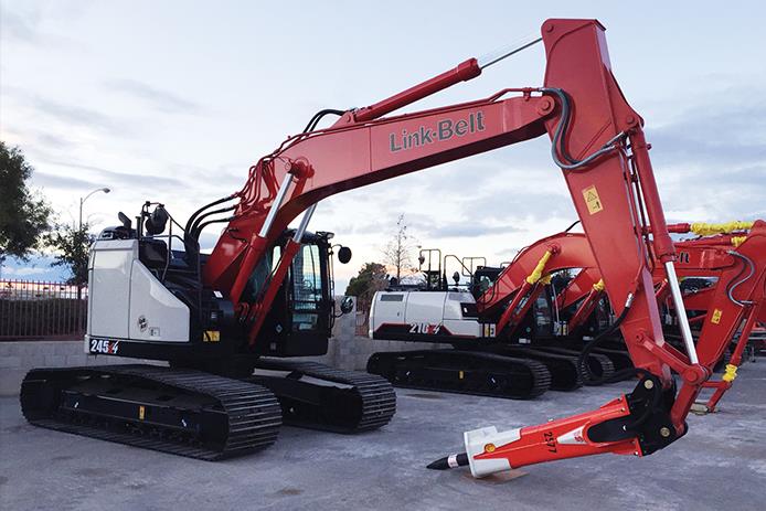 The Link-Belt?245?X4?SA excavator is designed for confined work spaces ...