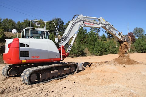 Takeuchi TB2150 | Kirby-Smith Machinery - 114 HP Excavator with Pivot Boom, Dozer Blade & Deluxe Cab